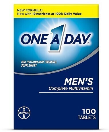 One A Day For Men Multivitamin Dietary Supplement Tablets, 100 Count