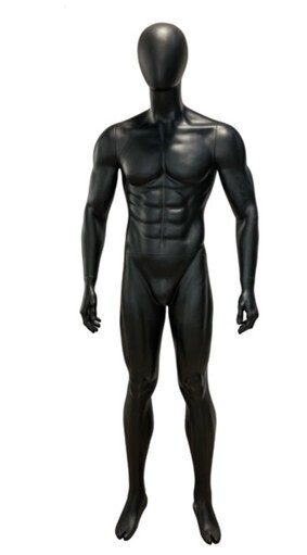 Fusion Specialities 6'2 Muscular Body Male Mannequin Matte Black Finish ...