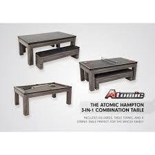 Atomic G05302W Hampton 7' Gray Wood Conversion Top Billiard / Ping Pong ...