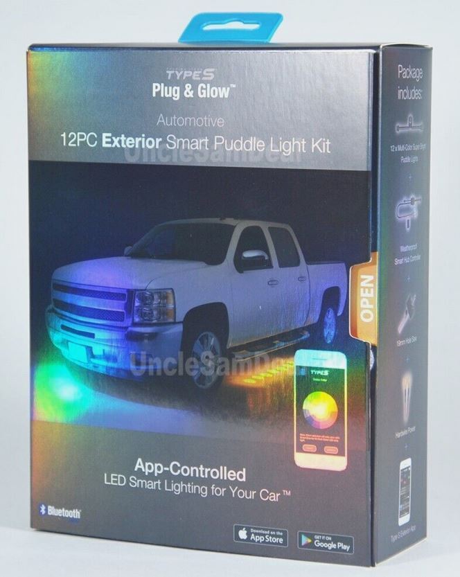 WINPLUS TYPE-S PLUG & GLOW 12PC EXTERIOR SMART PUDDLE LED LIGHT KIT APP ...