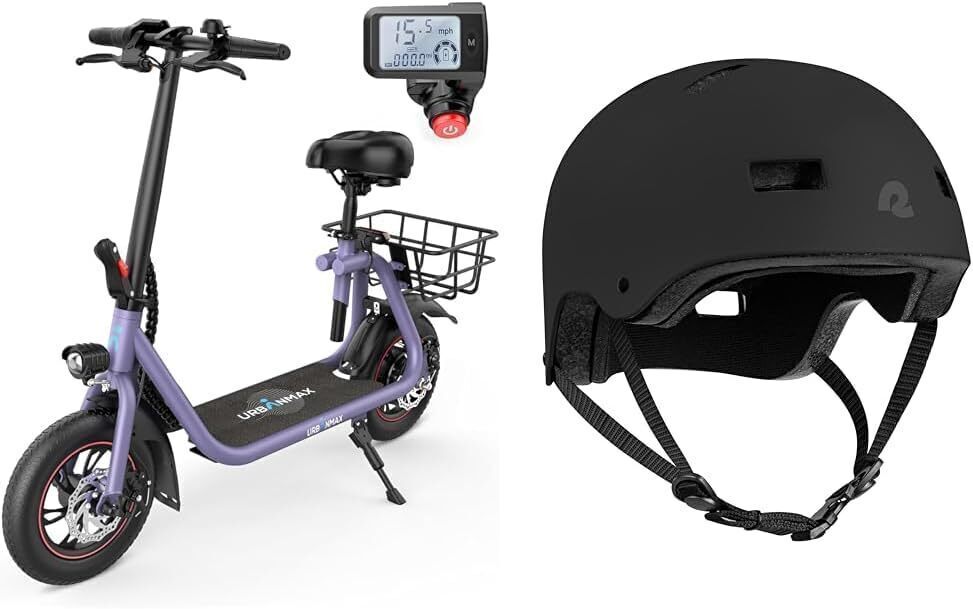 URBANMAX C1/C1 Pro Electric Scooter with Seat, 450W Motor, 22/25 Mile ...