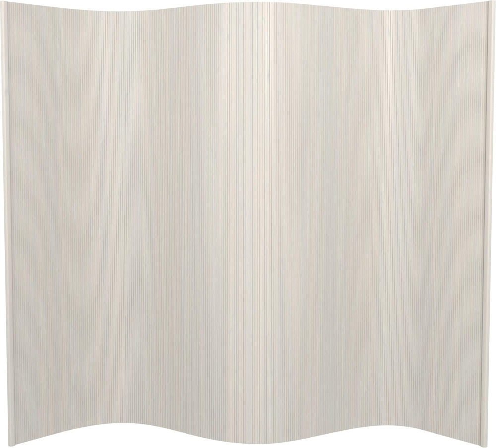 Red Lantern 6 ft. Tall Bamboo Wave Screen - Rustic White New in Box $499