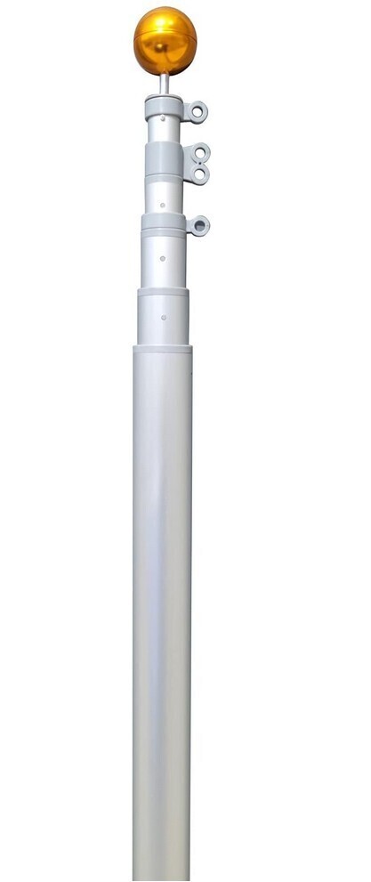 Service First Heavy Duty Telescoping Flagpole (25 Foot, Silver) $399
