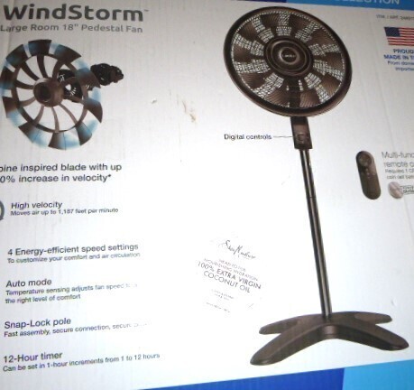 Lasko WindStorm S18654 18 Adjustable Pedestal Fan On Working $79