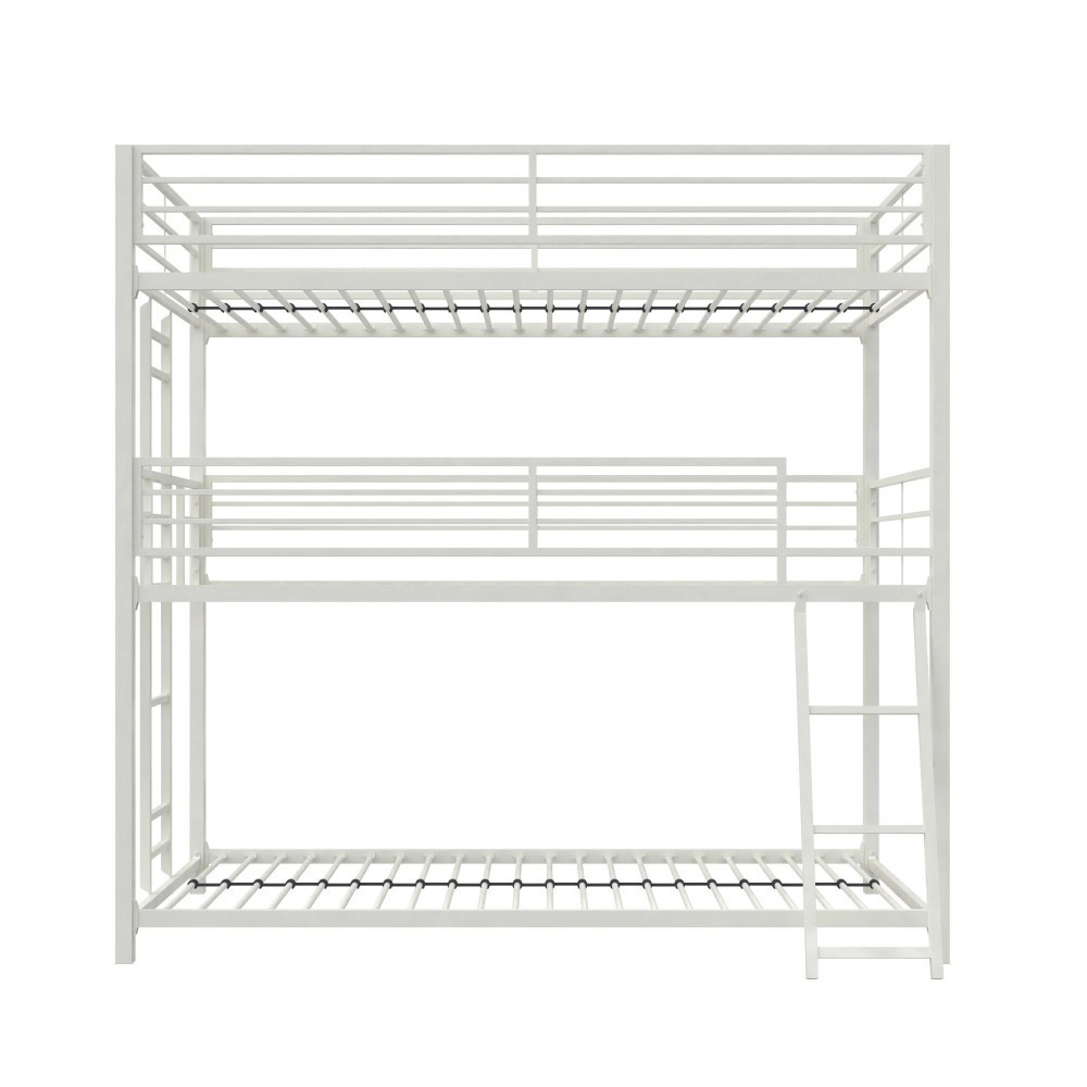 Your Zone June Triple Twin Metal Bunk Bed, Off White, New in Box $599