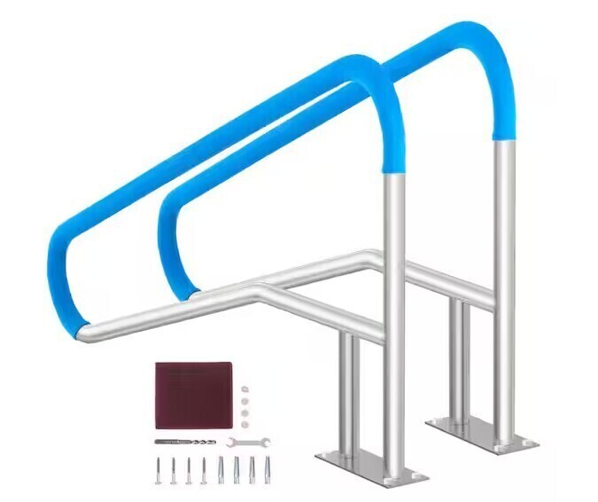 Vevor Pool Handrails, 55 x 32 in. Pool Railing, Stainless Steel ...