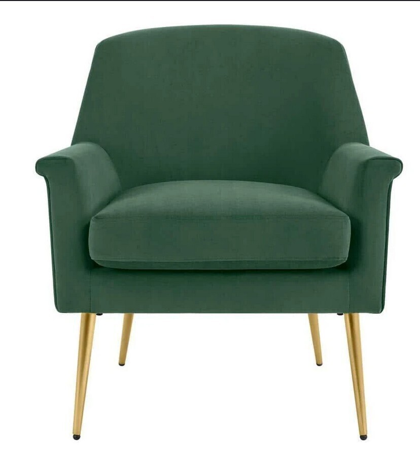 Stylewell Blairmore Verdite Green Velvet Upholstered Accent Chair New ...