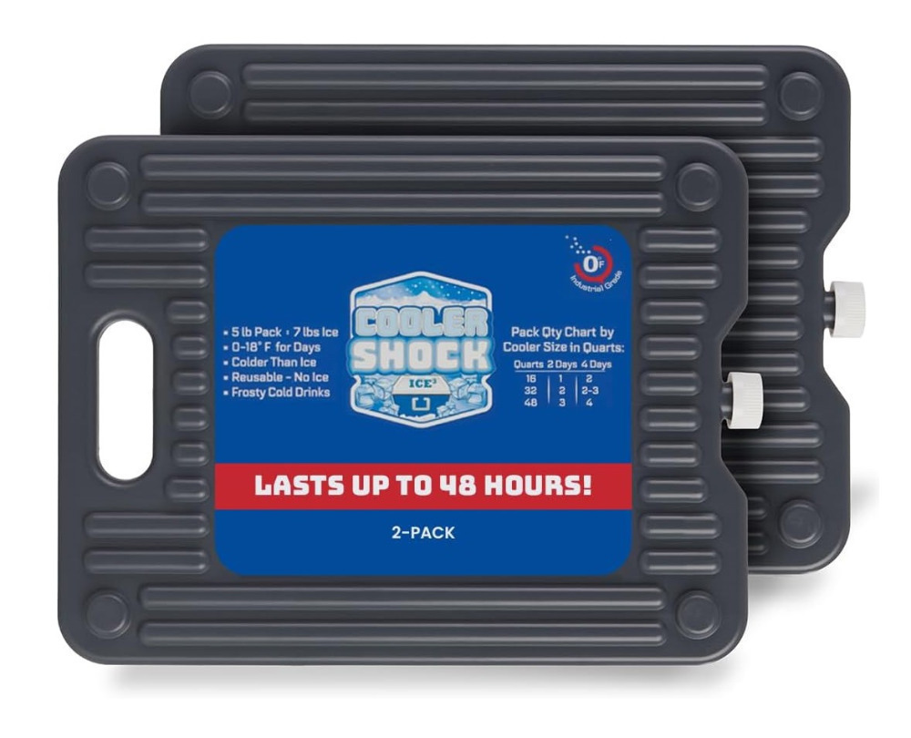 Cooler Shock Ice Packs for Cooler - Reusable, Premium, Large Ice Pack ...