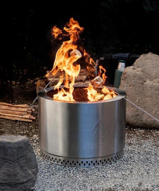 HotShot Explorer Portable Low Smoke 19.5 in. Round Wood-Burning Fire ...