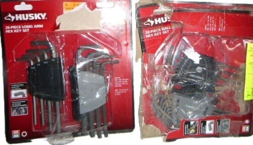 Husky SAE/Metric Long Arm Hex Key Set (26-Piece) / Husky Ball End Hex ...